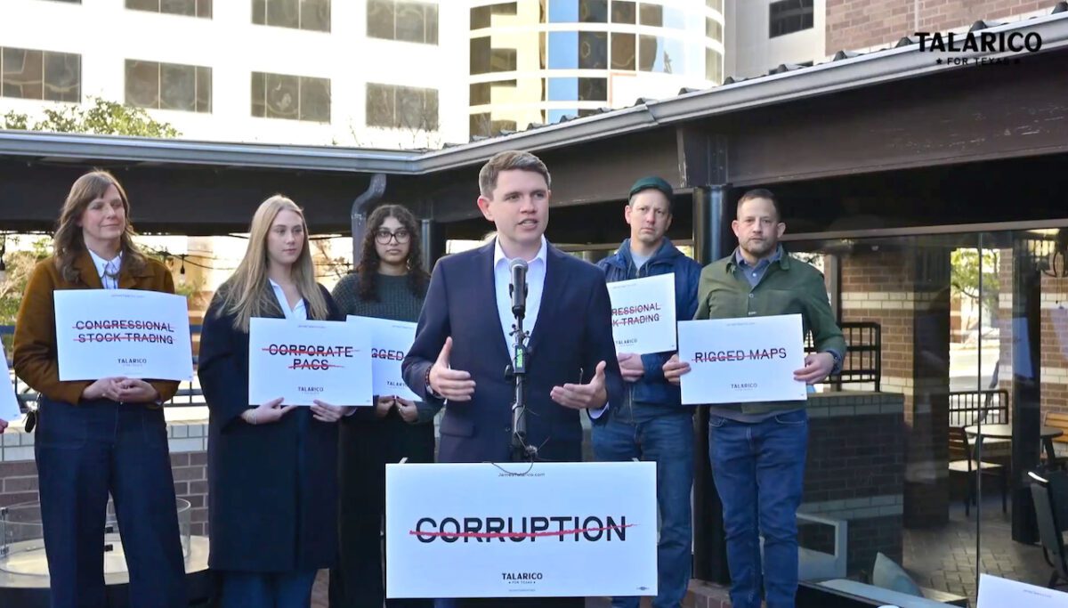 Senate hopeful James Talarico announces anti-corruption agenda